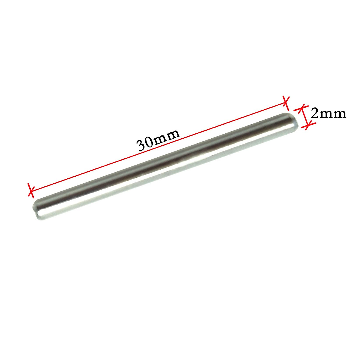 EUDAX 100Pcs STEM Toys Shaft Round Rod Axles for DIY Toy RC Car Boat Helicopter Model Part (2mmx30mm)