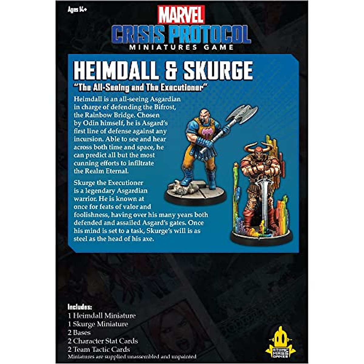 Atomic Mass Games Marvel: Crisis Protocol Heimdall & Skurge Character Pack - Guardians of Asgard Unite! Tabletop Superhero Game, Ages 14+, 2 Players, 90 Minute Playtime, Made