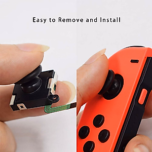 Vanjunn Joycon Repair Tool Kit for Nintendo Switch OLED and Switch 2017, Replacement Thumb Joystick with Latches and Screwdrivers Kit,4 Analog 3D Thumb Sticks and Thumbstick Caps
