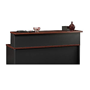 Sauder Via Hutch, L: 59.45" x W: 14.57" x H: 11.65", Classic Cherry Finish