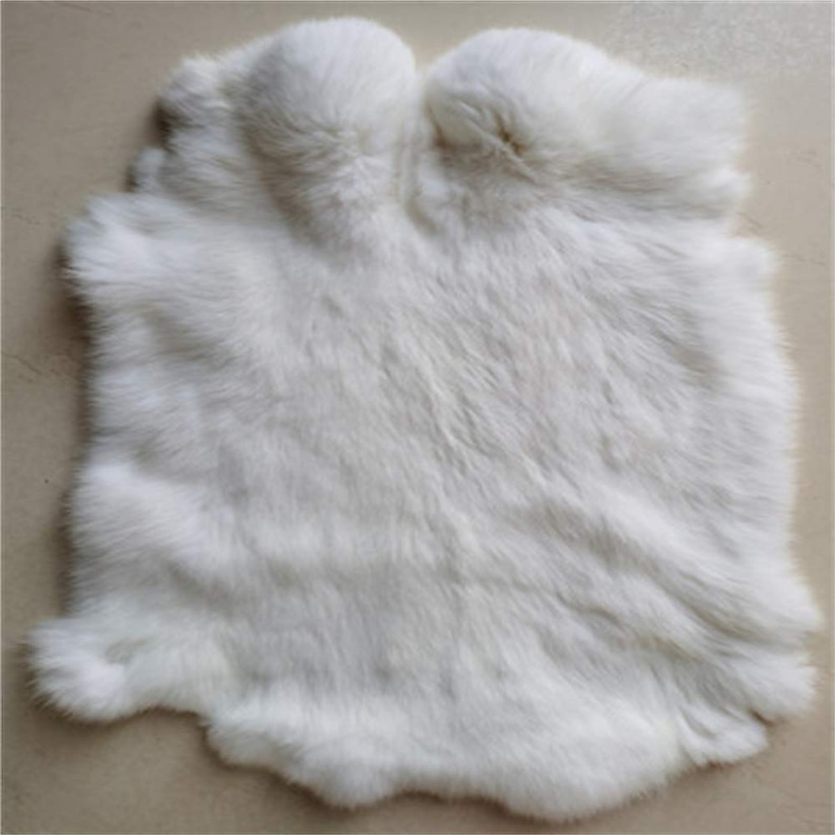 Natural White Craft Grade Rabbit Fur Pelt 10" by 14" with Sewing Quality Leather Soft Professionally Tanned 1PCS