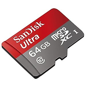 SanDisk 64GB Micro SDXC Ultra Memory Card Class 10 Works with Nintendo Switch OLED Model Gaming System (SDSQUA4-064G-GN6MN) Bundle with (1) Everything But Stromboli SD & MicroSD Memory Card Reader