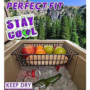 2-Pack Cooler Basket for YETI Tundra Haul, Double Cooler Rack for Double Storage, Dry-Goods Basket for YETI Wheeled Coolers (Cooler NOT Included)