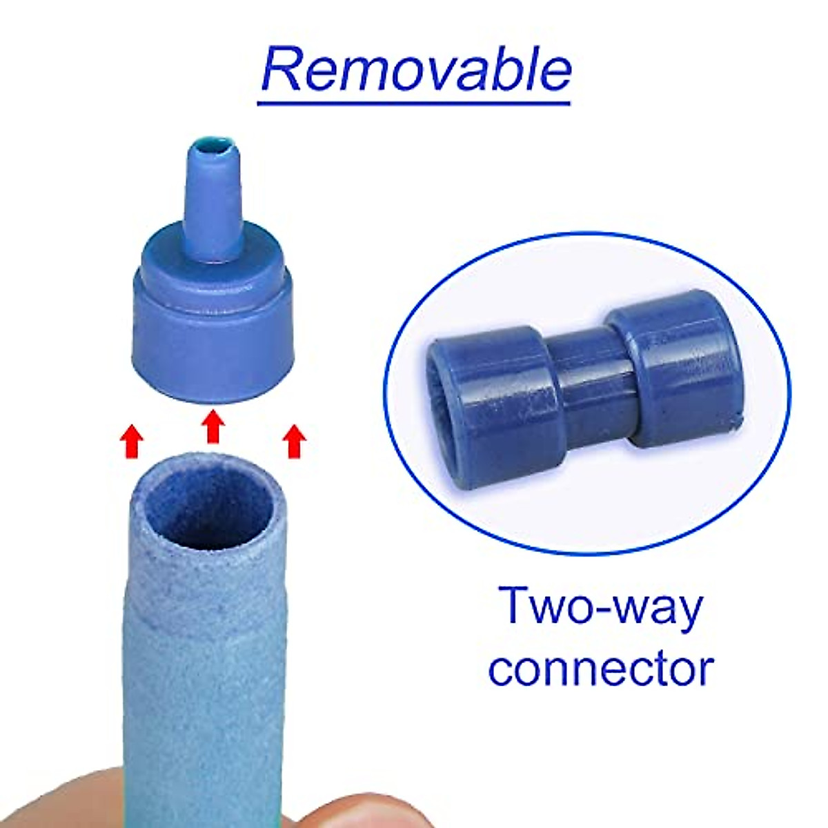 WishLotus 2 Pieces Length Aquarium Air Stone Bubble Wall with Suction Cups, Fish Tank Bubbler Air Bar Tube Bubble Release Diffuser Bar for Fish Tank Air Pump (Blue)