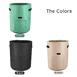 Futone Grow Bags, Potato Planter Bags, Planting Fabric Pots with Handles and Flap, Garden Bags for Vegetables, Tomatoes, Carrots, Onions (10 Gallon)