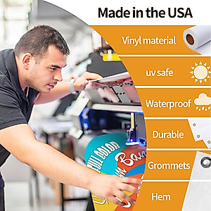 Signsxcel Custom Vinyl Banners and Signs Personalized with Photo or Logo Text, DIY Banner Customized for Birthday Party Graduation Thanksgiving Wedding Business Indoor Outdoor Display