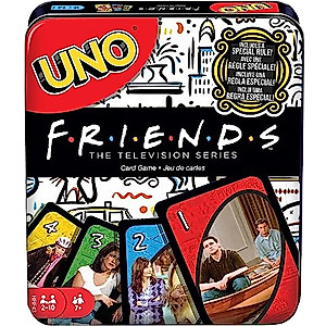 Mattel Games UNO Friends Card Game for Family Night Featuring Tv Show Themed Graphics and a Special Rule for 2-10 Players (Amazon Exclusive)