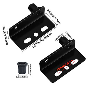 Door Pivot Hinges Heavy Duty Concealed Hinges with Bushing for Wood Doors, Drawers, Furniture Cabinets, Wardrobe, Showcase (Black)