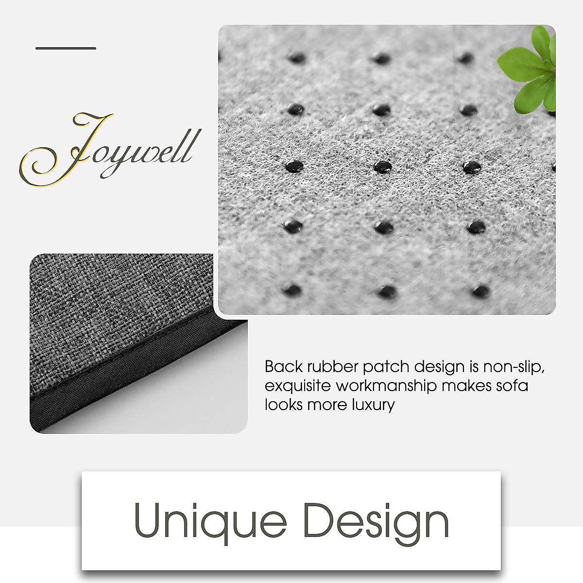 Joywell Recliner Narrow Linen Armrest Covers for Living Room Anti-Slip Sofa Arm Protector for Dogs, Cats, Pets Armchair Slipcover for Couch with 4 Pockets for TV Remote Control, Phone, 1 Pcs, Gray