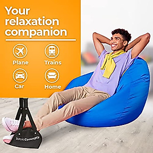 Airplane Footrest (Travel Comfortably), Perfect Airplane or Office Footrest to Relax Your Feet - Airplane Foot Hammock for Airplane Travel Accessories, Desk Foot Hammock, Airplane Essentials
