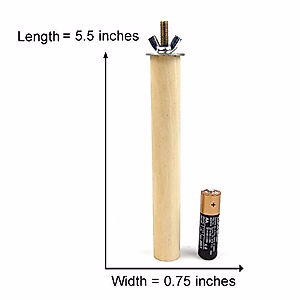 Alfie Pet - Joseph Natural Wood Perch 5-Piece Set for Birds - Size: Medium