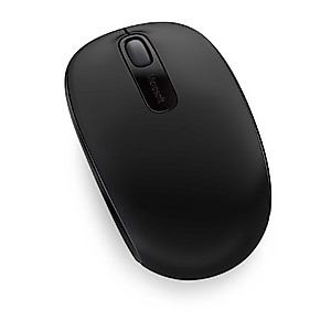 Microsoft Wireless Mobile Mouse 1850 - Black - Comfortable Right/Left Hand Use, Wireless Mouse with Nano transceiver, for PC/Laptop/Desktop, works with Mac/Windows 8/10/11 Computers