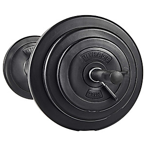 PITHAGE Barbell Weight Bar Set Adjustable Weights Lifting 45 LBS Deadlift Fitness Exercise Home Gym