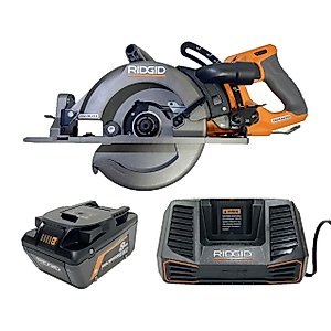 RIDGID 18V Brushless Cordless 7-1/4 in. Rear Handle Circular Saw Kit with MAX Output Battery and 18V Charger (Bulk Packaged), R8658