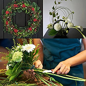 Floral Wire, 110 Yards 22 Gauge Green Florist Wire, Flexible Green Wire Paddle Wire for Crafts, Christmas Wreaths Tree, Garland and Floral Flower Arrangements