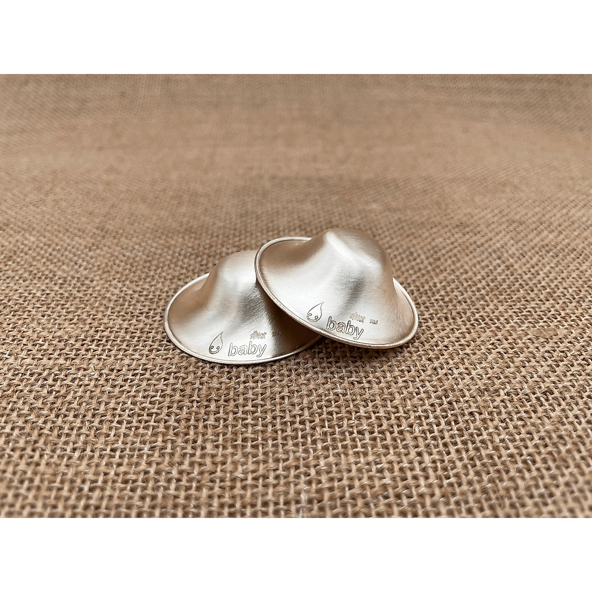 SILVERBABY Silver Nursing Cups, Silver Cups, Nipple Shields for Nursing Newborn, Nipple Guards, Nipple Covers Breastfeeding, Nipple Covers Breastfeeding, 925 Silver