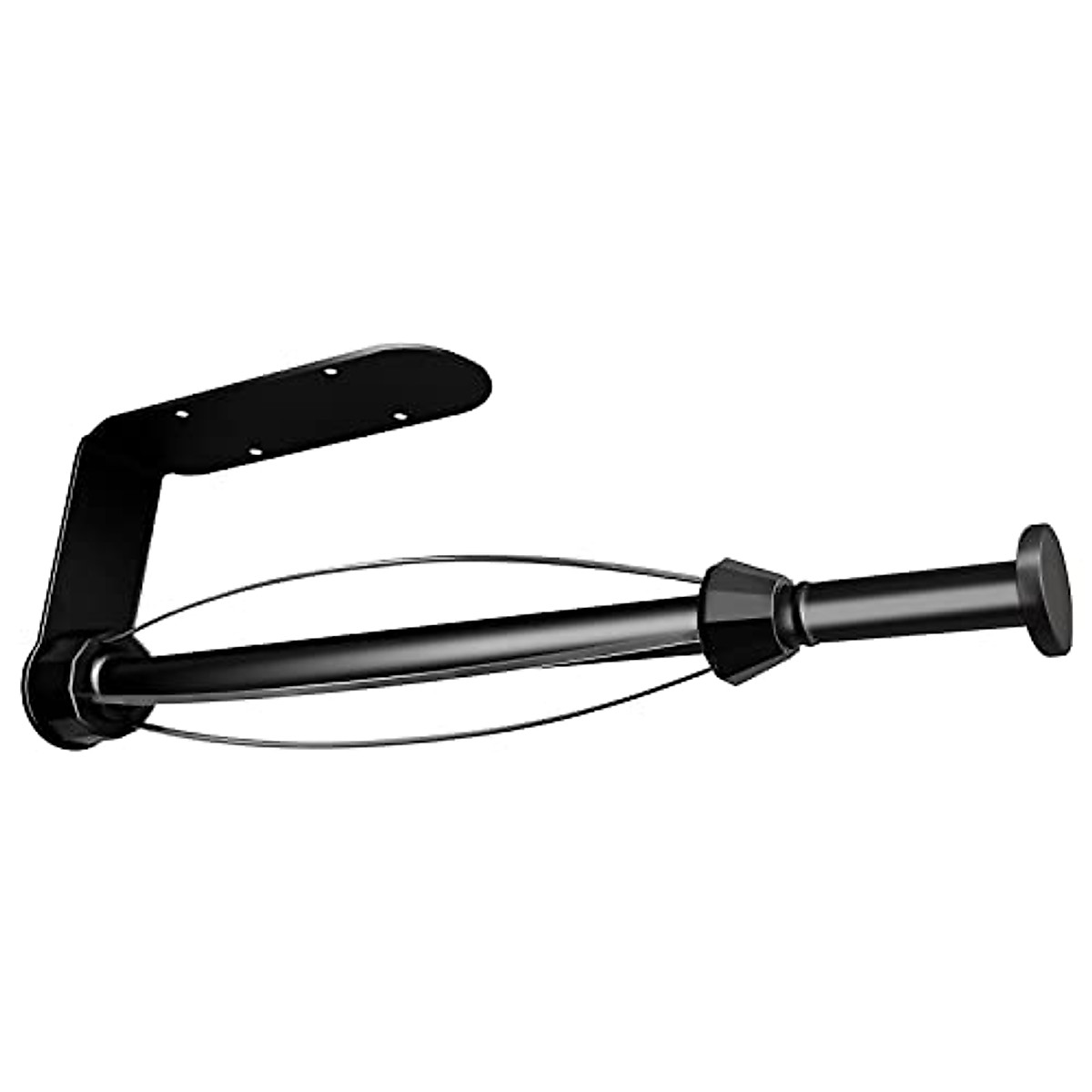 Adhesive Black Paper Towel Holder Under Cabinet Single Hand Operable Paper Towel Dispenser Wall Mount for Kitchen Tissue Holder