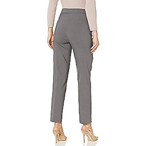 Alfred Dunner Women's Allure Slimming Missy Stretch Pants-Modern Fit, Grey, 12