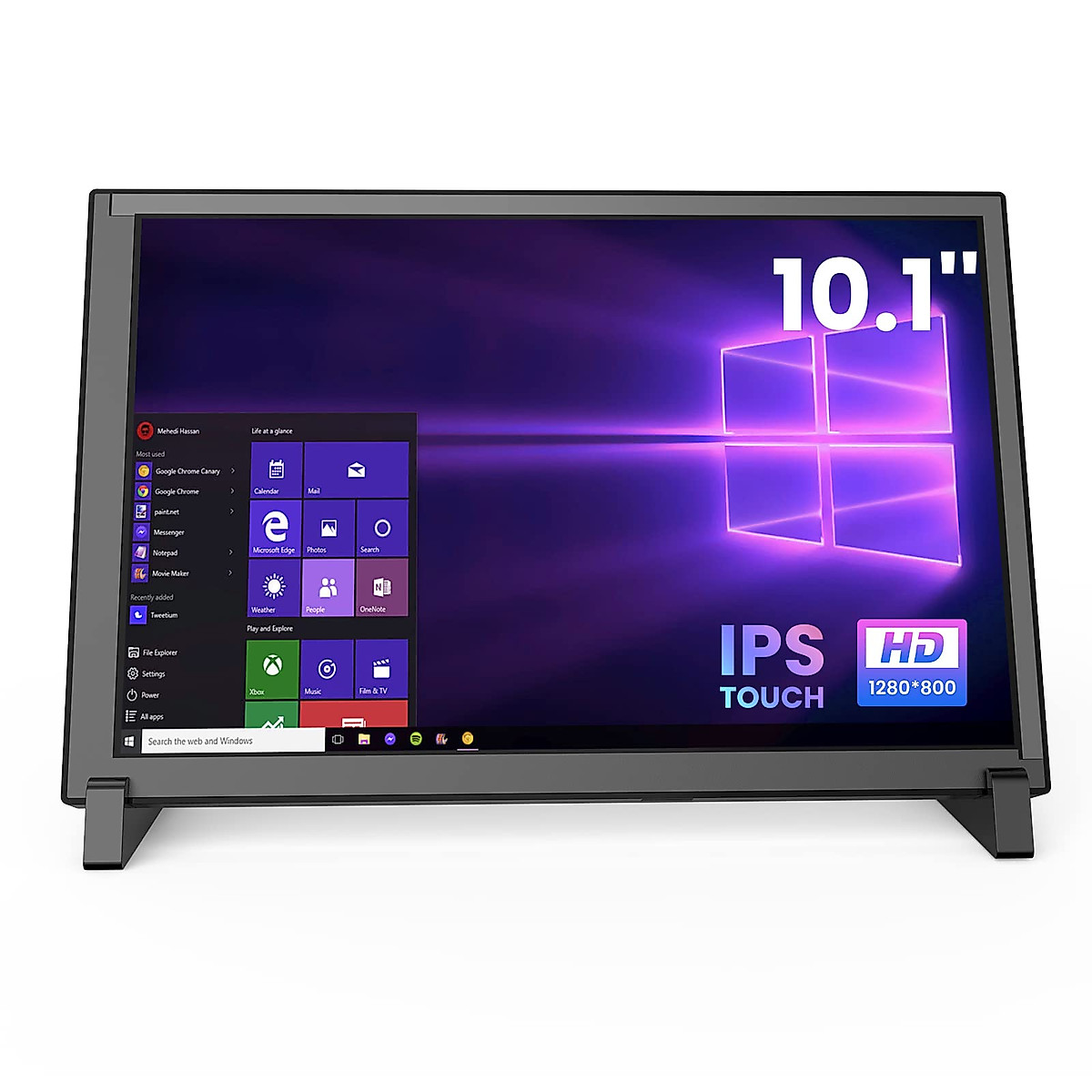 APROTII 10.1 inch HDMI Monitor, 1280x800 IPS 10-points Capacitive Touchscreen Monitor 10 inch Portable Single Board Monitor for PS4 Switch PC Laptop Pi/4B/3B+/3B/3A+/2B/B+