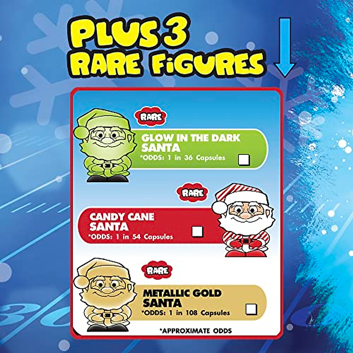 Party Animal Jumbo Santa Squeezy Surprise! One (1) Giant Capsule SqueezyMates NFL Series 1 Figure, Multicolor, 4 inch Tall