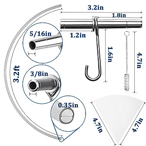 YEOSLL Maple Syrup Tapping Kit - Food-Grade Stainless Steel, PFOA-Free, Includes Maple Syrup Taps, Brush and Filters, 1-Set