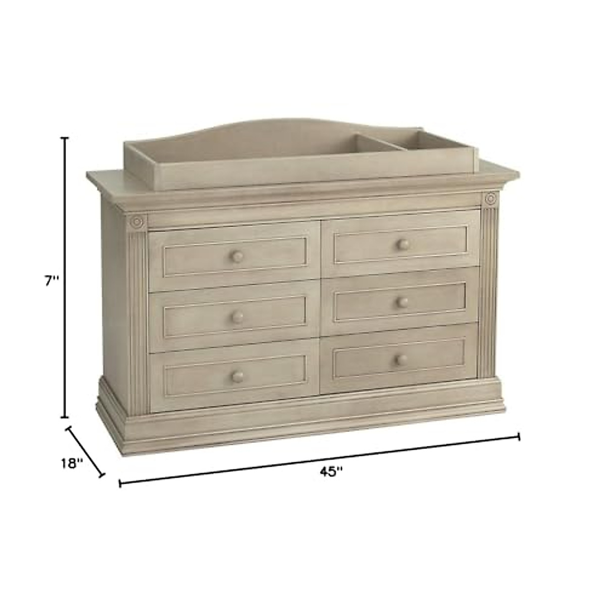 Baby Cache Natural Hardwood Changing Station Table Topper | Montana Collection | Driftwood