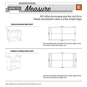 Classic Accessories Veranda Water-Resistant 40 Inch Double Handle Bar Cart Cover, Patio Furniture Covers