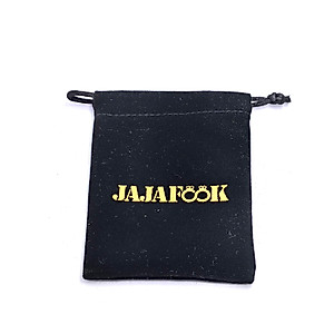 JAJAFOOK Biker Ring Mens Womens Solid Polished Stainless Steel Signet Ring Poker Spade Ace Silver Black Size 5