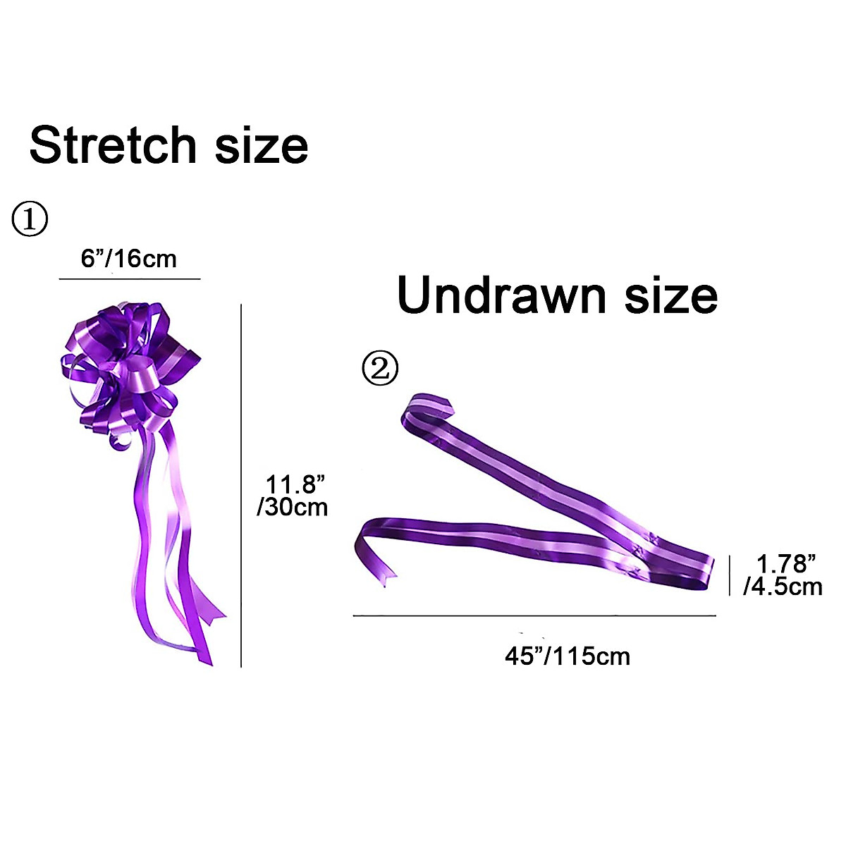 LINGAIXINYUE 24 Pieces 6inch Large Pull Bow Present Wrapping Pull Bow with Ribbon for Christmas Wedding Party Present Baskets Car Decorations