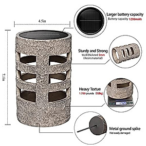 4 Pack Solar Garden Lights Outdoor Waterproof LED, Solar Rock Lights, Solar Yard Lights,Patio Decorative Landscape Lights Christmas Decor,Walkway Solar Lights For Pathway Grassland Backyard Driveway