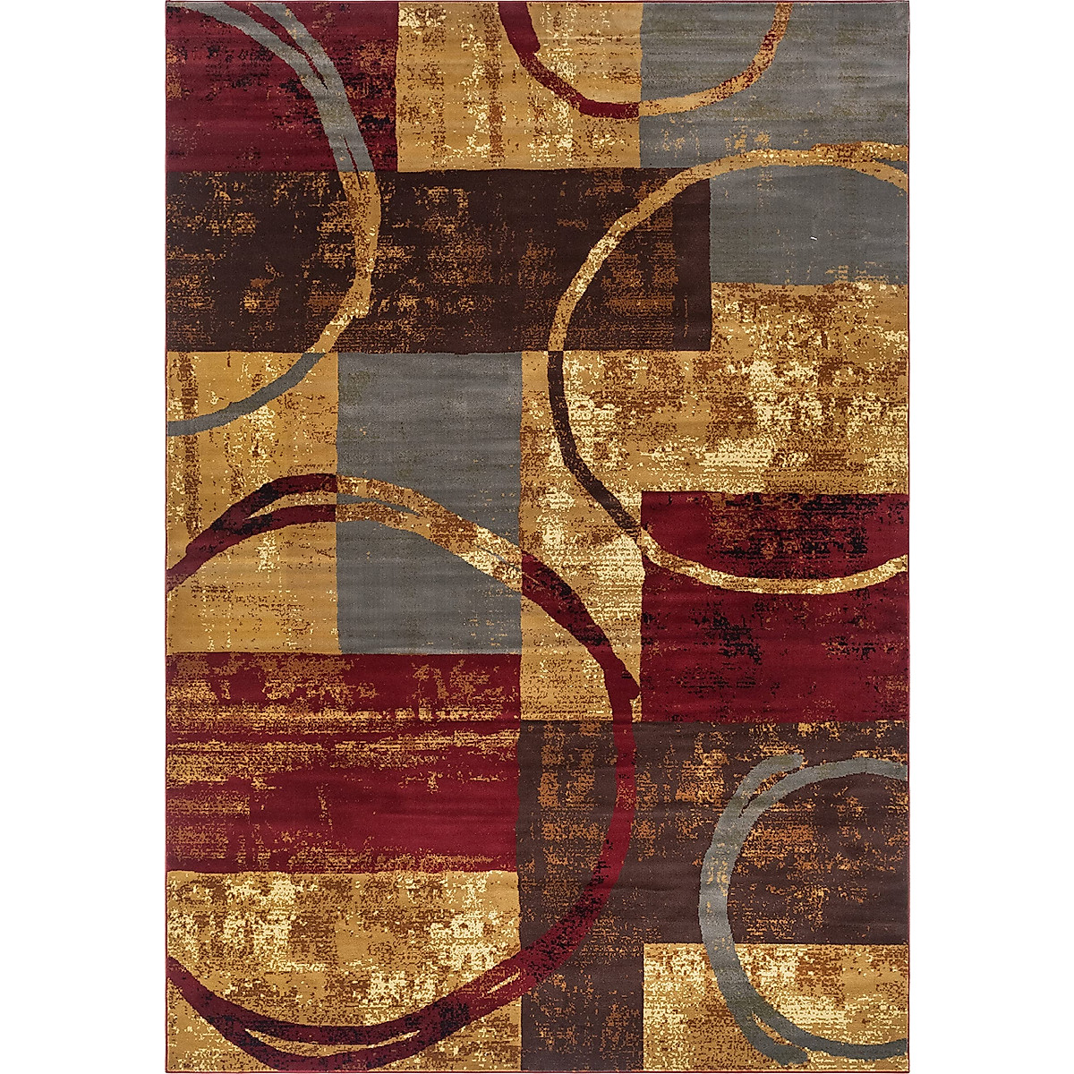 Rugs.com Cafe Collection Rug – 10' x 14' Multi Medium Rug Perfect for Living Rooms, Large Dining Rooms, Open Floorplans