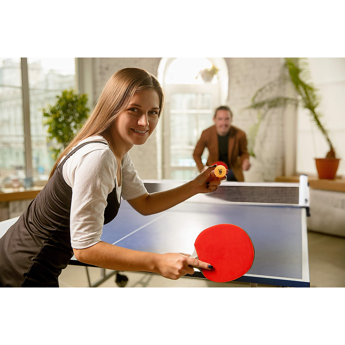 ZIRUTZI Table Tennis Set with Retractable Ping Pong Net for Any Table - Ping Pong Paddles Set of 4-6 Ping Pong Balls - 1 Portable Ping Pong Set Case - Complete Ping Pong Set to Play Anywhere