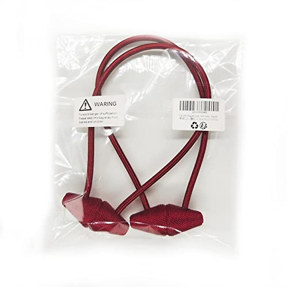 TECVINCI Magnetic Curtain Tiebacks with Upgrade Larger Magnet, 2 Pack 16 Inch Drapery Holdbacks for Indoor & Outdoor Curtain - Burgundy