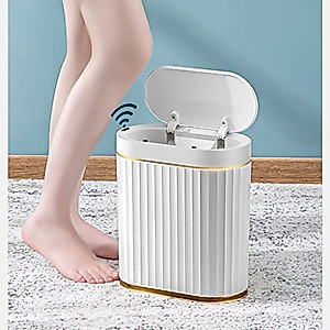 WENLII 7L Smart Sensor Trash Trash Bin Home Electronic Kitche Rubbish Bin Toilet Waterproof Narrow Storage Bucket
