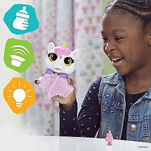 FurReal Airina The Unicorn Color-Change Interactive Feeding Toy, Lights and Sounds, Ages 4 and up