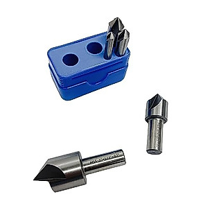 5 PC 3 Flute HSS Countersink 1/4", 3/8", 1/2", 3/4" & 1" Set