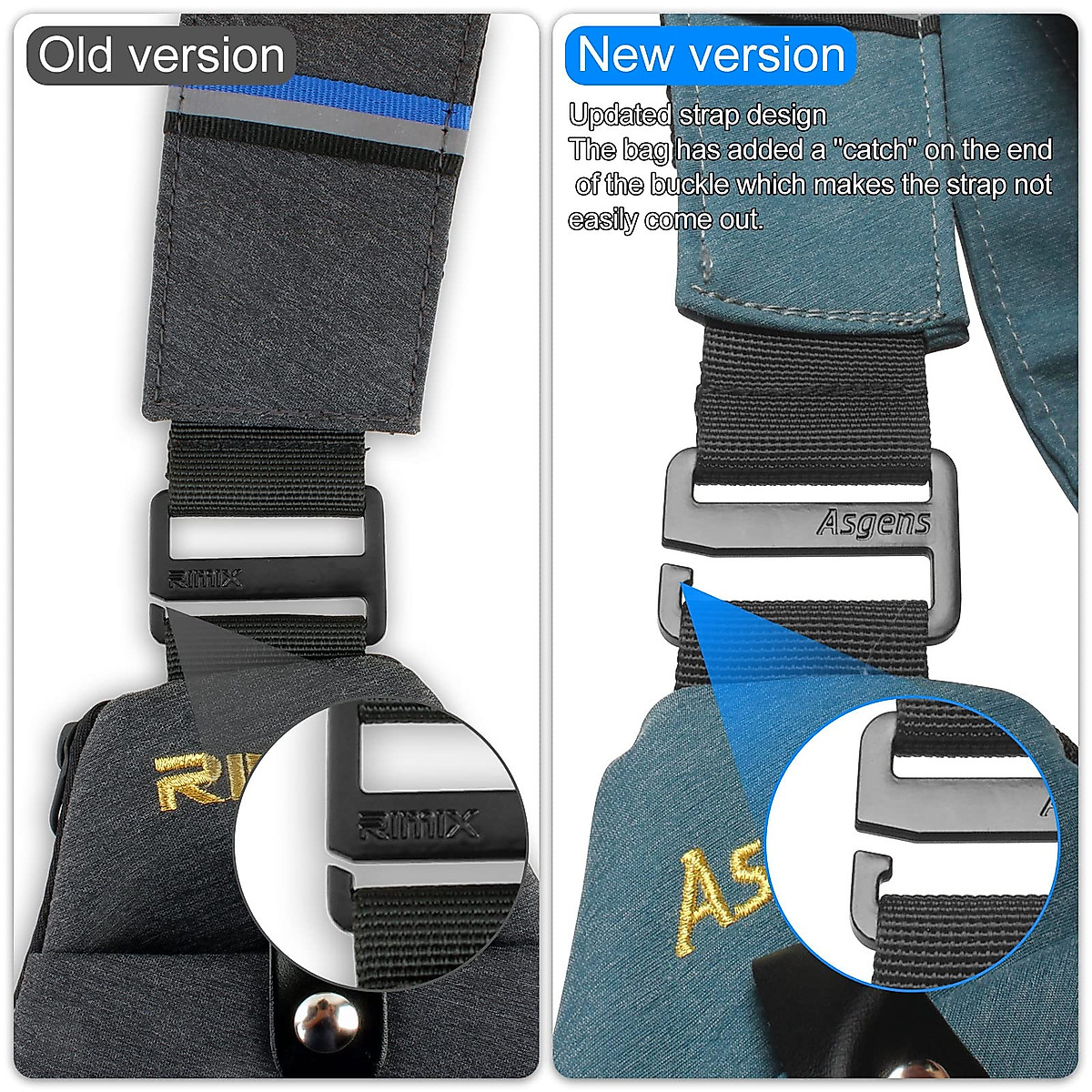 Asgens Multi-Purpose Anti-Thief Hidden Security Bag Underarm Shoulder Armpit Messenger Bag Sports Leisure Chest Bag Portable Backpack for Phone Money Passport Tactical Bag (Black/for Right Hand)