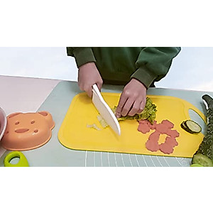 KETWOD Kids Knifes for Real Cooking, 11Piece Toddler Knife Set Includes Wooden Kid Safe Knife, Serrated Plastic Kids Knife Set,Crinkle Cutter, Cutting Board, Y Paring Knife。