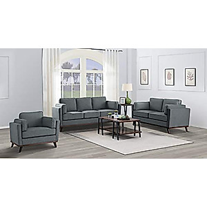 Lexicon Averi Textured Fabric Sofa, 84" W, Gray
