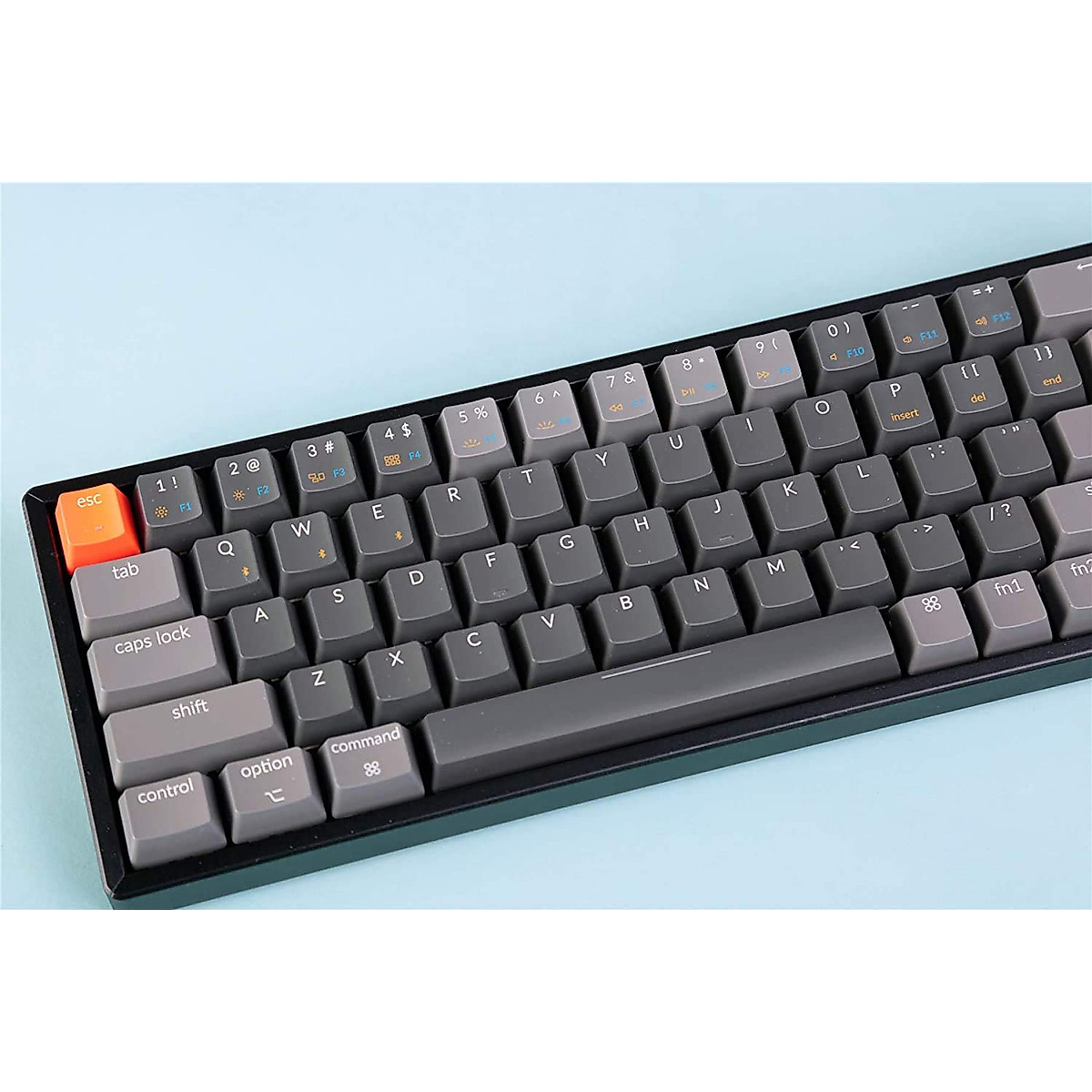Keychron K6 Hot Swappable Wireless Bluetooth 5.1/Wired Mechanical Gaming Keyboard, 65% Compact 68-Key RGB LED Backlit N-Key Rollover, Aluminum Frame for Mac Windows Gateron G Pro Red Switch