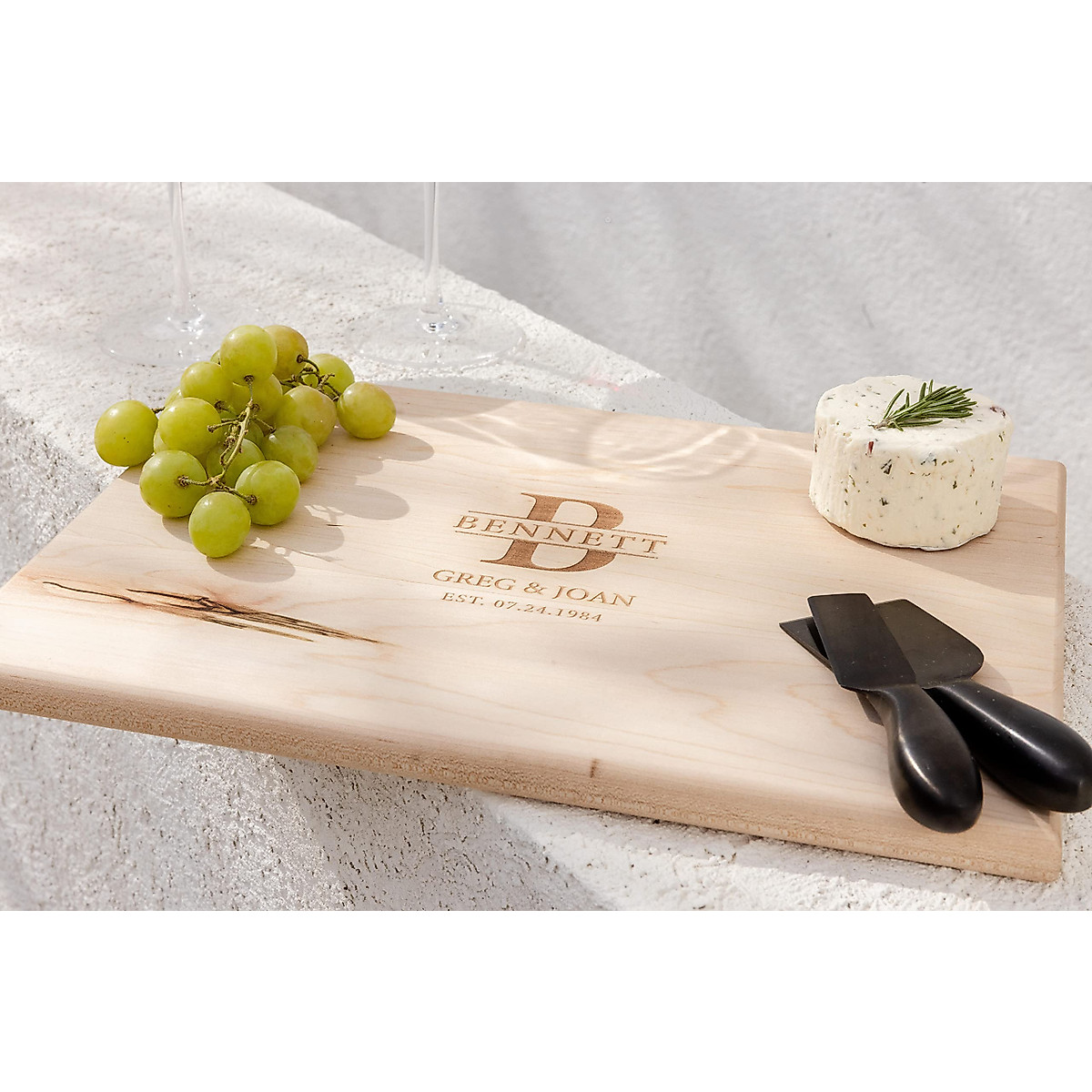 Custom Cutting Boards Wood Engraved - Personalized Cutting Board Wedding Gift - Buy One. Plant One. - Personalized Wedding Gifts for Newlyweds - USA handmade cutting boards