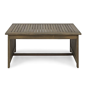 Christopher Knight Home Grace Outdoor Acacia Wood Coffee Table, Gray Finish