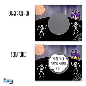 My Scratch Offs Halloween Party Spooky Skeleton DIY Make Your Own Scratch Off 20 Pack 3x4 Cards & Stickers Teacher Rewards