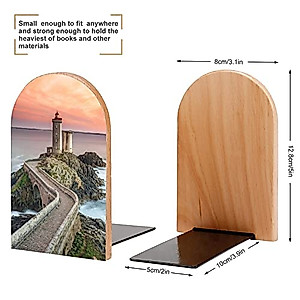 Custom Wood Book Ends for Shelves Personalized Design Bookends Add Your Photo Image Text Pack of 1 Office Book Stand Book Holders Stopper for Family Office School (8 * 12.8cm/3.1 * 5in)