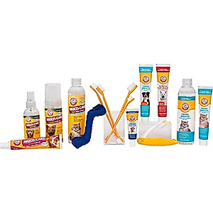 Arm & Hammer for Pets Tartar Control Kit for Dogs | Contains Toothpaste, Toothbrush & Fingerbrush | Reduces Plaque & Tartar Buildup | Safe for Puppies, 3-Piece , Beef Flavor