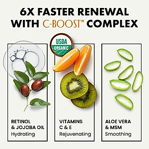 PURE Vitamin C Serum for Face 20% Vitamin C Facial Serums with Hyaluronic Acid Retinol Vit E Antioxidant Vitamin C Face Oil Skin Brightening Serum Anti Aging Reduce Wrinkles & Dark Spots