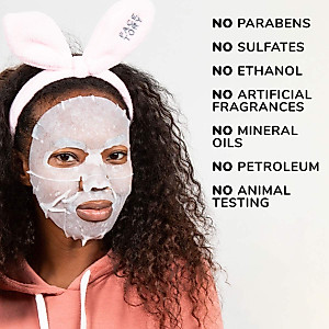 FACETORY K Beauty Face Mask Skin Care - Everyday PEARL Brightening Sheet Mask | Plant-Based with Pearl Essence (5 Pack)