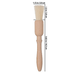 Redecker Natural Pig Bristle Pastry Brush with Untreated Beechwood Handle, Ideal for Basting, Glazing and Applying Eggwash, 7-1/4 inches, Made in Germany
