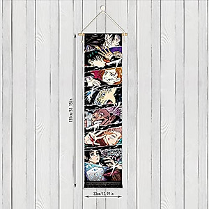 COSPLAY STUDIO Hanging Poster Canvas Wall Art Banner Japanese Anime Art Canvas Decor Jujutsu Character Expressions Tapestry for Wall Decor Hanging Tapestry Decoration For Room,Dorm Anime Lovers