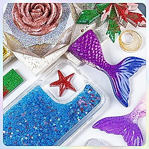 Holographic Ultra Fine Glitter 100g Silver+100g Gold Fine Glitter 200g/7.04oz Sparkle Glitter Powder for Resin Tumbler Project and Craft Iridescent Glitter for Nail Art and Body Makeup